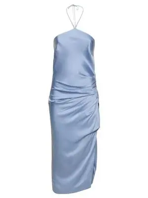 Simkhai Simkhai Hansel Halter Neck Midi Dress Blue