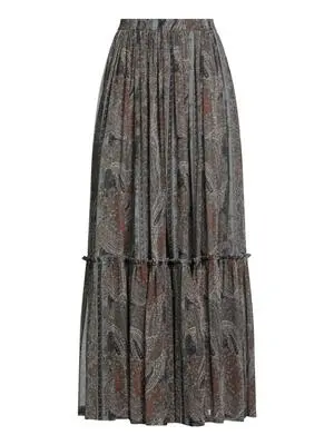 SAINT LAURENT Saint Laurent Bohemian Paisley Print Georgette Maxi Dress