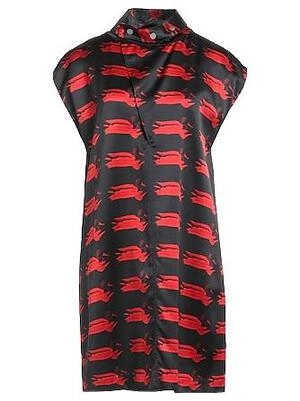 Burberry Short Sleeve Printed Dress - Black