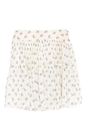 Chloé Chloé Printed Crepe Skirt White
