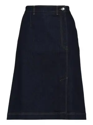 Dolce & Gabbana Dark Wash Denim Flared Skirt - Black