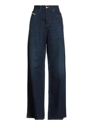 DIESEL® Wide-leg Dark Wash Denim Trousers - Black