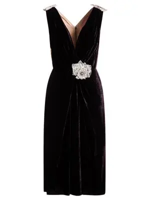 DOLCE & GABBANA Dolce & Gabbana Velvet Sleeveless Dress