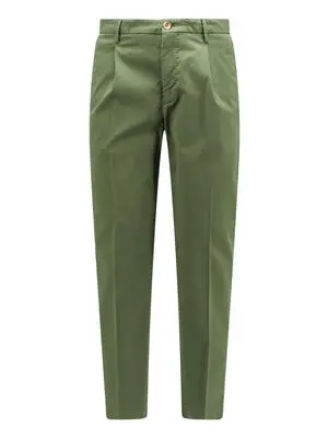 Incotex Stretch-cotton Tapered Trousers - Green