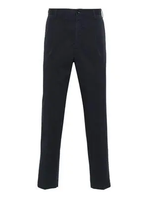Incotex Stretch-cotton Tapered Trousers - Black