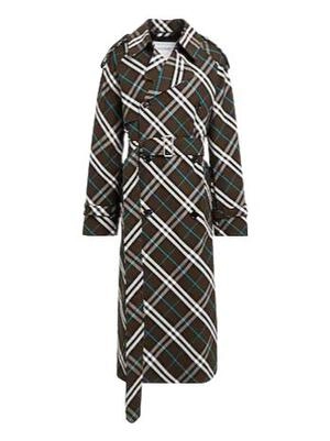 Burberry Plaid Trench Coat - Black