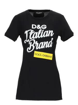 Dolce & Gabbana Solid Color Short-sleeve T-shirt - Black
