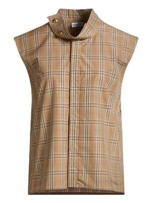 Burberry Checked Sleeveless Vest - Nude