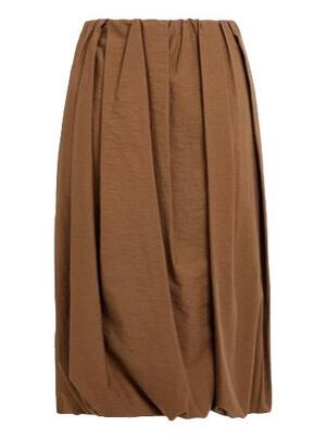 Brunello Cucinelli Pleated Balloon Skirt - Brown