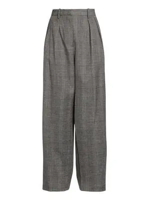RAG & BONE Rag & Bone Plaid Virgin Wool Wide Leg Trousers