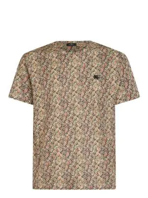 Etro Palm Tree Print Crewneck T-shirt - Nude