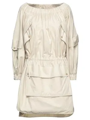 Max Mara Gabardine Long Sleeve Dress - White