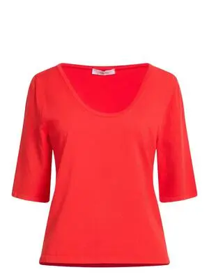 Max Mara Max Mara Short-Sleeved Crew Neck Sweater Red