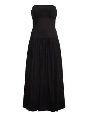 Tove Tove Pleated Tube Top Dress Black