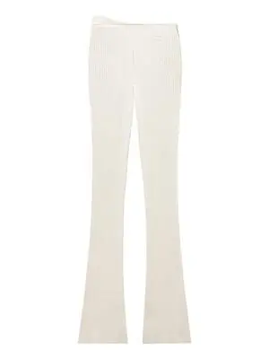 COURREGES Courreges Ribbed Knit Flared Trousers With AC Logo