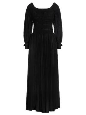 Max Mara Long Sleeve Gathered Evening Dress - Black