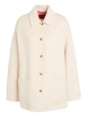 MAXCO. Single-breasted Felt Coat - White