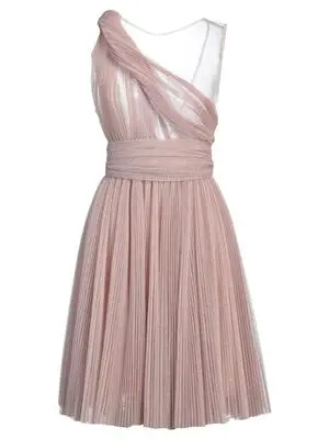 Dolce & Gabbana Metallic Puffy Sleeveless Dress - Nude