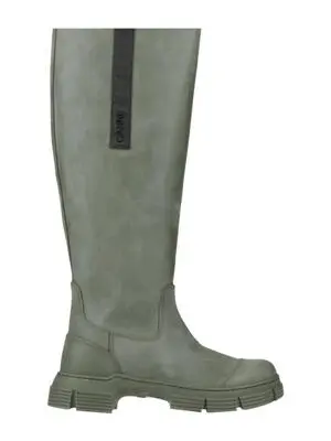 GANNI Solid-colored Thick-soled Boots - Gray