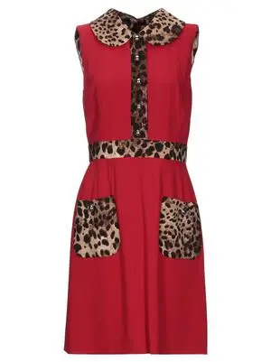 Dolce & Gabbana Sleeveless Peter Pan Collar Dress - Red