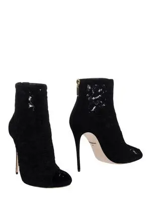 DOLCE & GABBANA Dolce & Gabbana Suede Lace-Up Ankle Boots