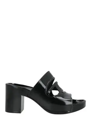 DIESEL® Diesel Rubber Block Heel Sandals Black