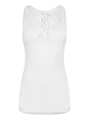 Prada Prada Tie-Neck Vest White