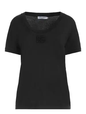 Dolce & Gabbana Embroidered Logo T-shirt - Black