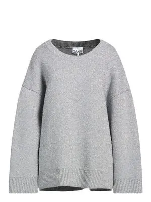 GANNI Crew Neck Sweater - Gray