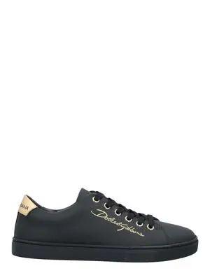 Dolce & Gabbana Leather Low-top Sneakers - Black