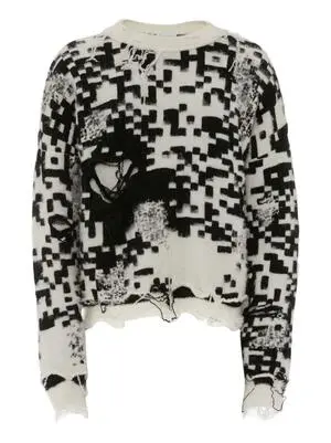 J.W.ANDERSON Qr Code Knit Jumper - Gray