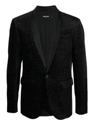 Dsquared2 Single-breasted Long-sleeved Blazer - Black
