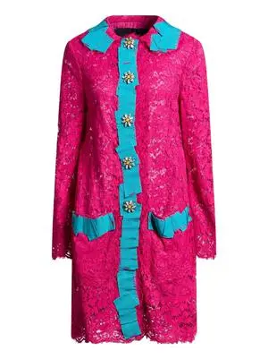 DOLCE & GABBANA Dolce & Gabbana Lace Shirt Dress With Crystal Embellishments