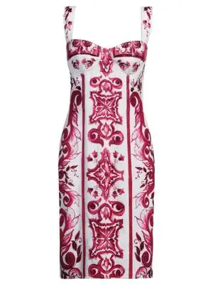 DOLCE & GABBANA Dolce & Gabbana Sleeveless Floral-Print Midi Dress