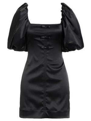 GANNI Ganni Short Sleeve Square Neck Dress