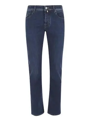 Jacob Cohen Slim Fit Jeans With Logo Patch - Blue