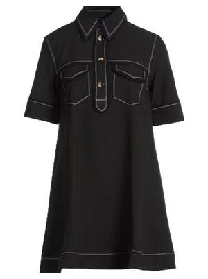 GANNI Short Sleeve Dress - Black