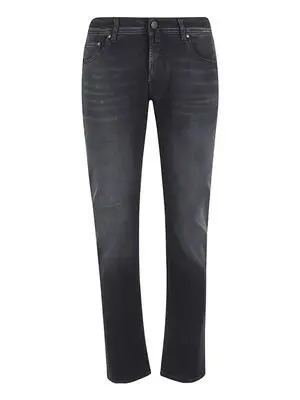 Jacob Cohen Five-pocket Jeans With Button Fly - Black