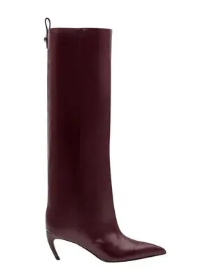 Attico Attico 65mm Pointed-Toe Leather Boots No