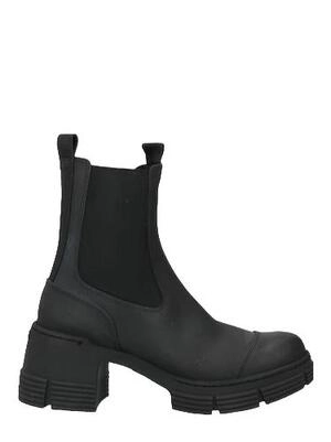 GANNI Chelsea Boots With Block Heel - Black
