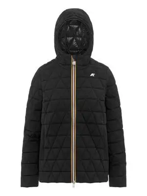 K-WAY Madlaine Diamond Quilted Short Jacket With Hood - Black