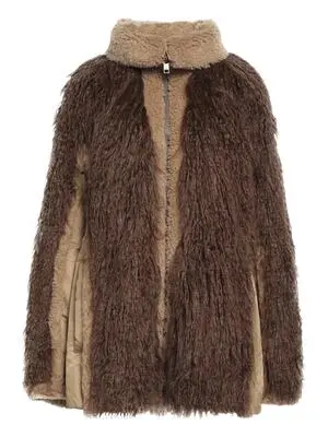 DIESEL® Two-tone Teddy Fleece Coat - Brown