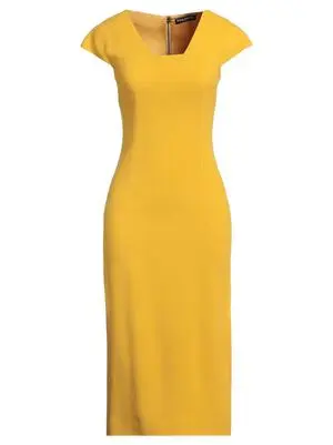 Dolce & Gabbana Bodycon Dress With Square Neckline - Yellow