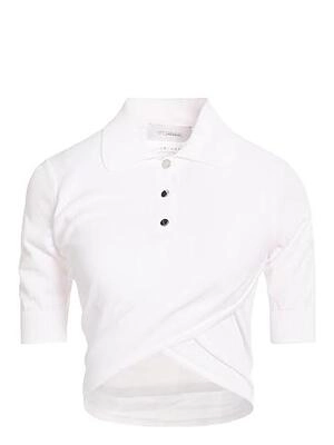 Sportmax Solid Color Knitted Short-sleeve Polo Shirt - White