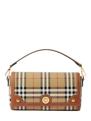 Burberry Checkered Flap Shoulder Bag - Brown