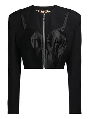 Dolce & Gabbana Zip-up Cropped Jacket - Black