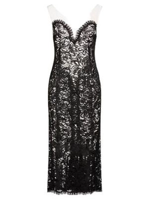 Dolce & Gabbana Lace And Tulle Sleeveless Crewneck Dress - Black