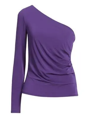 Max Mara Max Mara One Shoulder Draped Knit Top Blue