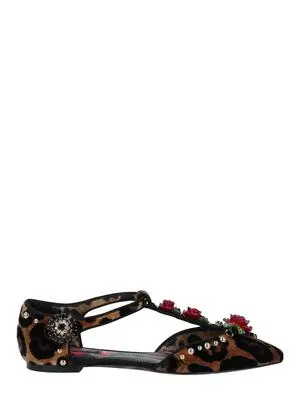 Dolce & Gabbana Floral Ballet Flats - Black
