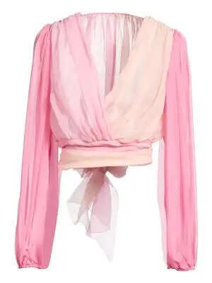 Dolce & Gabbana Chiffon Long-sleeve Top - Pink
